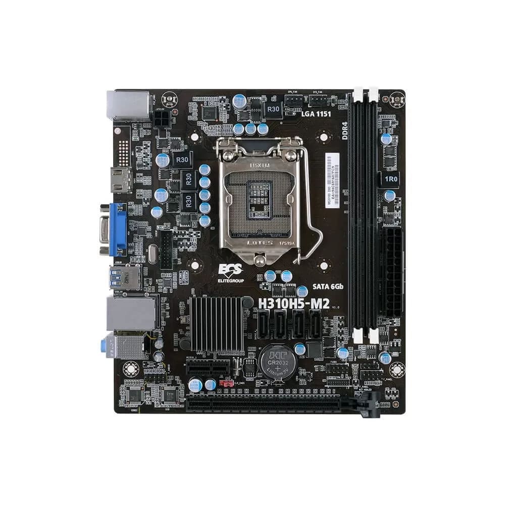 MAINBOARD ECS ELITEGROUP H310CH5-M2 8VA GEN. HDMI/VGA SATA USB 3.1 HD ...